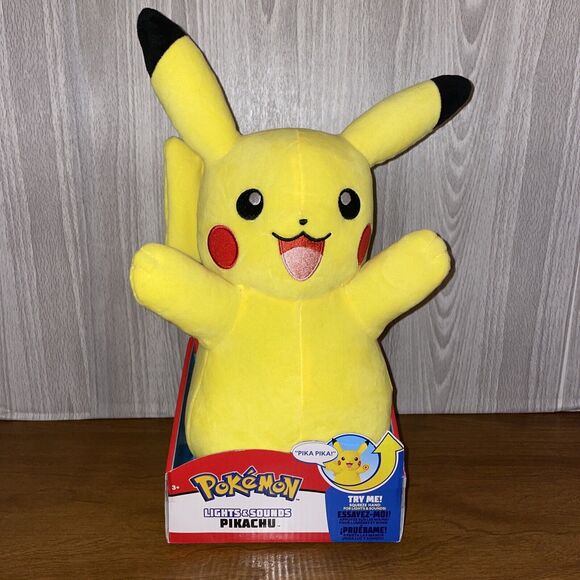 Pokemon | Toys | Pokemon Pikachu 1 Plush Lights And Sounds Says Pika ...